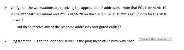 Solved Topology Subinterfaces Fa0/0.10 192.168.10.1/24 | Chegg.com