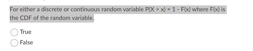 Solved For either a discrete or continuous random variable | Chegg.com
