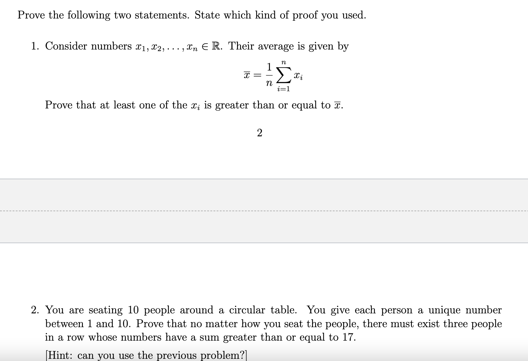 Solved Prove the following two statements. State which kind | Chegg.com