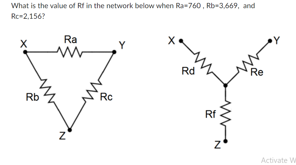 Solved What is the value of Rf in the network below when | Chegg.com