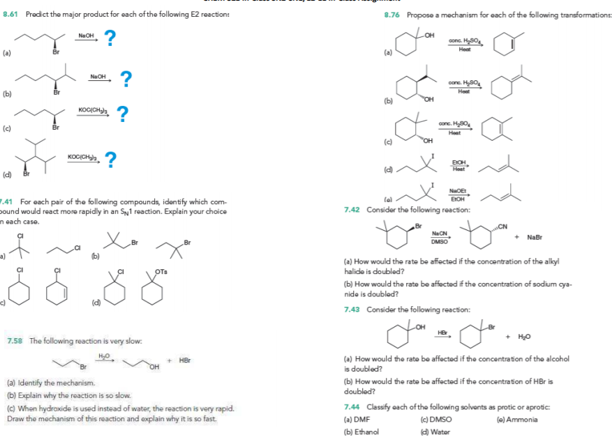 Solved 8.76 Propose a mechanism for each of the following | Chegg.com