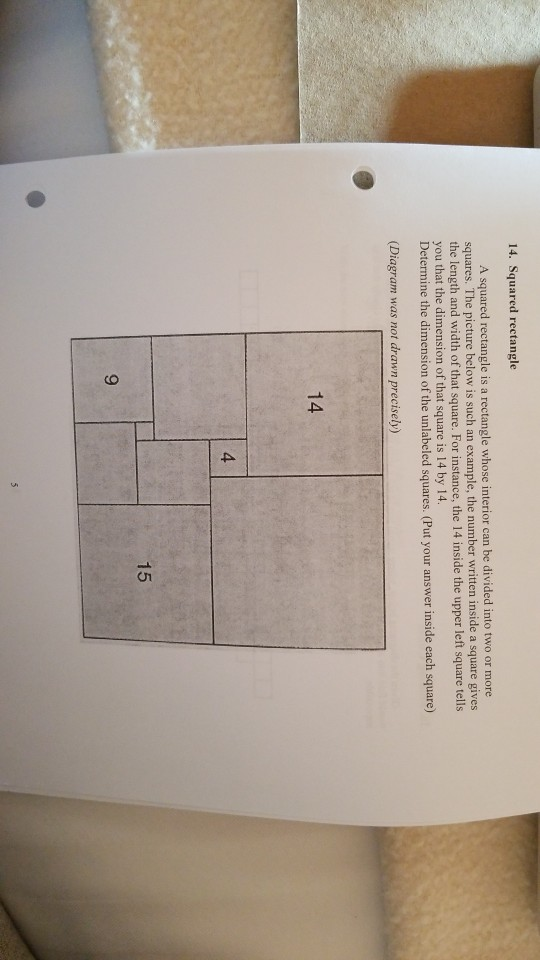 Solved 14. Squared rectangle A squared rectangle is a | Chegg.com
