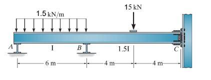 [Solved]: *11-12. Determine the moments at B and C, then dra