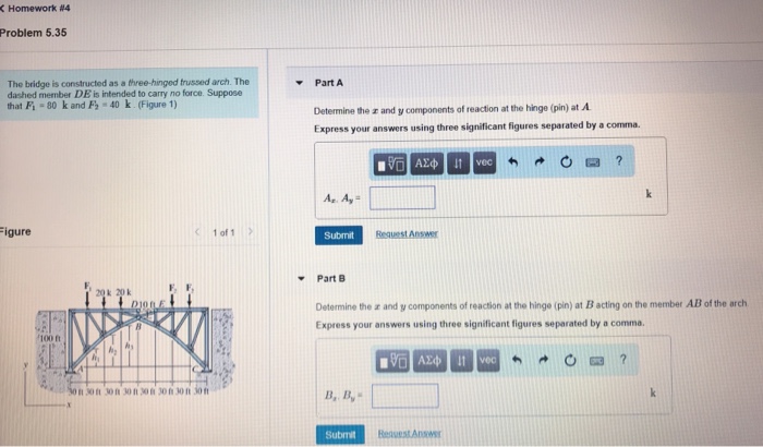 Solved Homework #4 Problem 5.35 The bridge is constructed as | Chegg.com