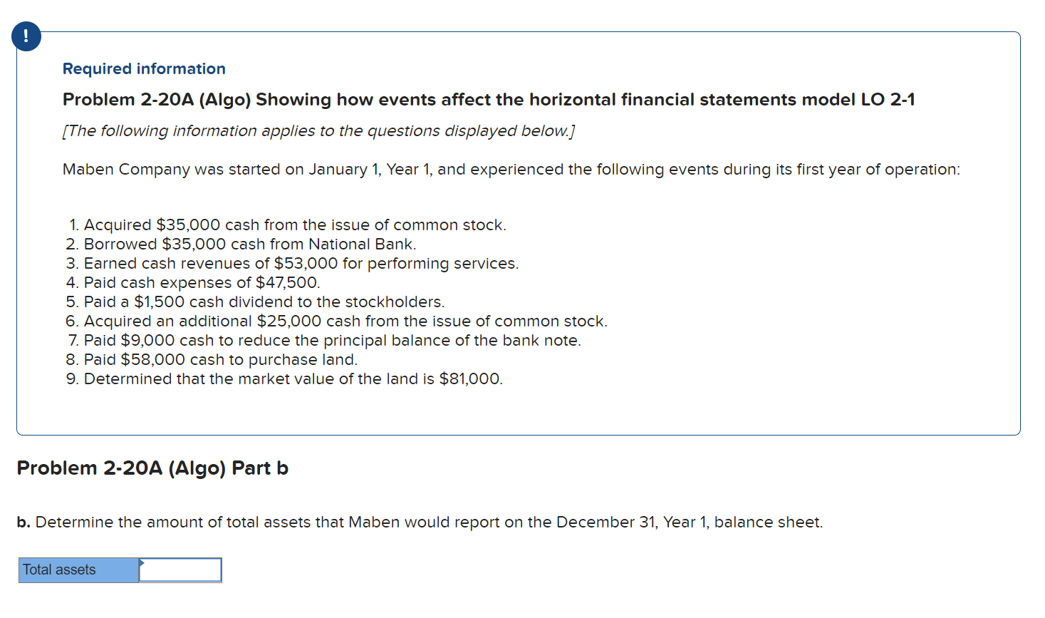 Solved Required information Problem 2-20A (Algo) Showing how | Chegg.com