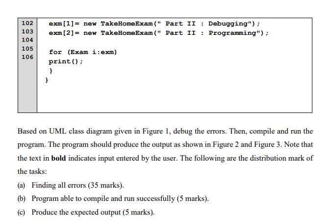 Solved You are given a Java source code (TestExam.java) with | Chegg.com