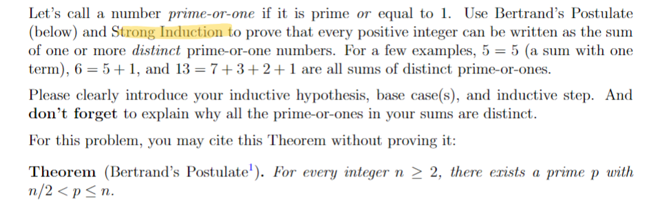Solved Let's call a number prime-or-one if it is prime or | Chegg.com