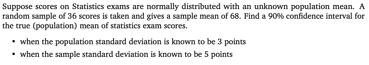 Solved Suppose scores on Statistics exams are normally | Chegg.com Solved Suppose scores on Statistics exams are normally | Chegg.com