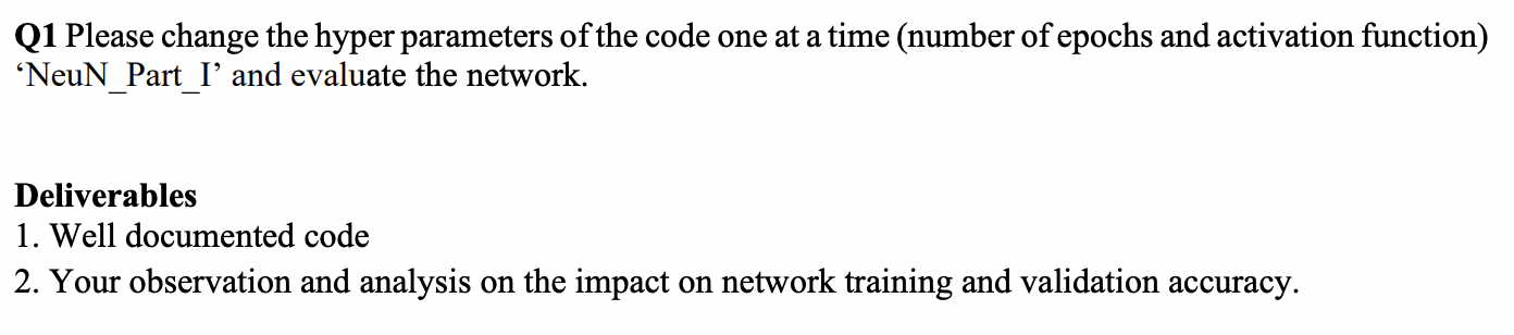 Solved Nen_part_I import numpy as np from sklearn.datasets | Chegg.com