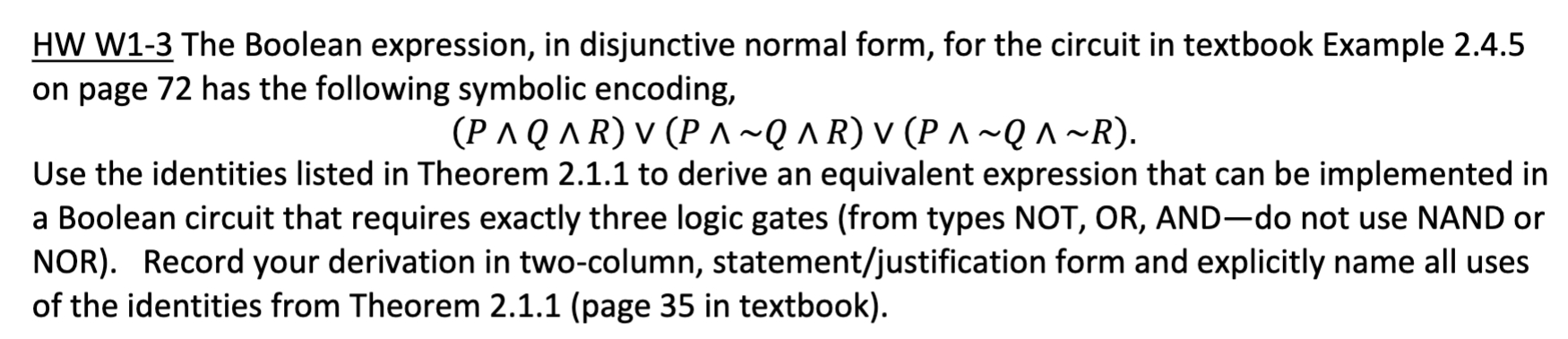 Solved Hw W1 3 The Boolean Expression In Disjunctive Normal