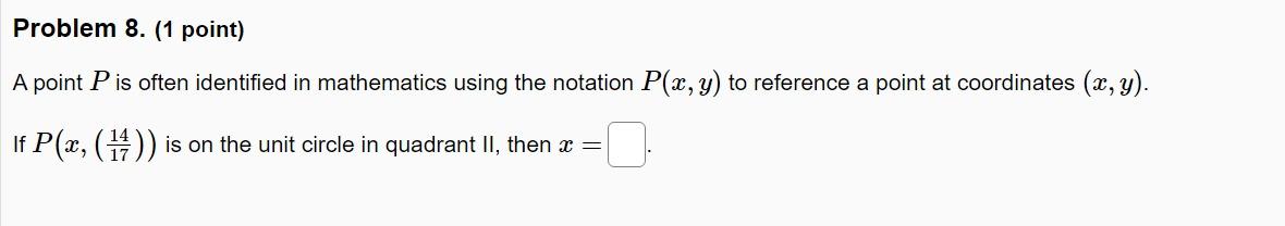 [Solved]: A point ( P ) is often identified in mathemati