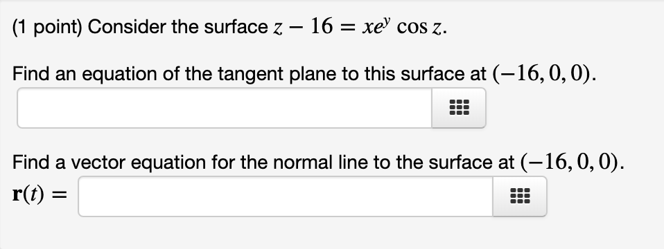 Solved (1 point) Consider the surface x = 3y2 + 4z2 – 347. | Chegg.com