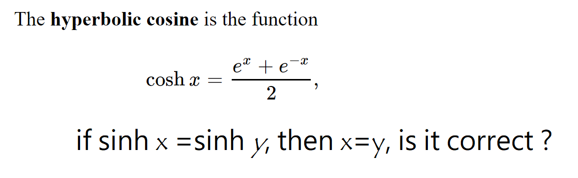 Solved The hyperbolic cosine is the function ex te cosh x = | Chegg.com