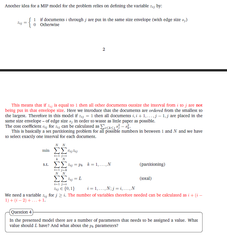 Another idea for a MIP model for the problem relies | Chegg.com