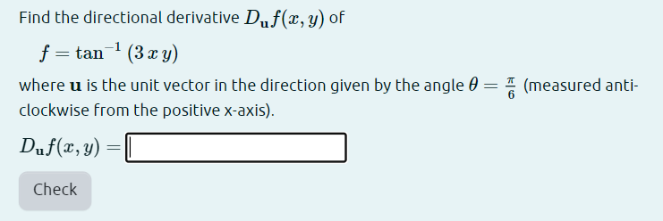 Solved Find the directional derivative Duf(x,y) of | Chegg.com