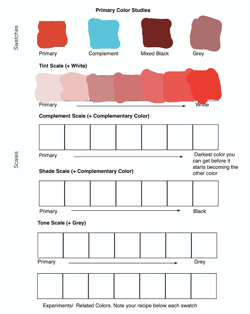 Primary Color Studies Swatches Primary Complement | Chegg.com