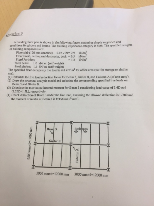 Solved Question 3 A building floor plan is shown in the | Chegg.com