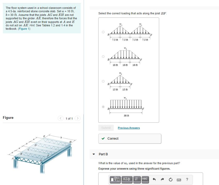 Solved Select the correct loading that acts along the joist | Chegg.com