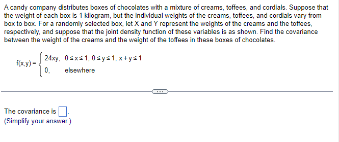 Solved A candy company distributes boxes of chocolates with | Chegg.com