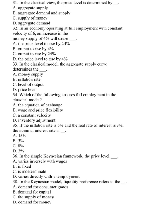 Solved please solve ALL these following multiple choices . | Chegg.com