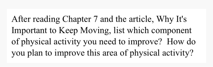After reading Chapter 7 and the article, Why It's | Chegg.com