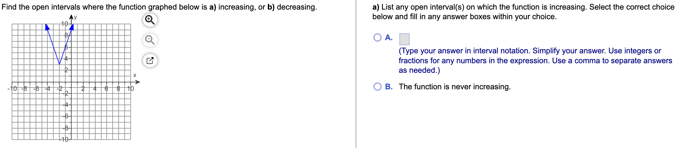 Solved a) List any open interval(s) on which the function is | Chegg.com