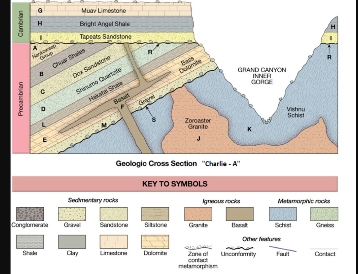 Solved Interpreting a Geologic Cross-Section (2)Name the | Chegg.com