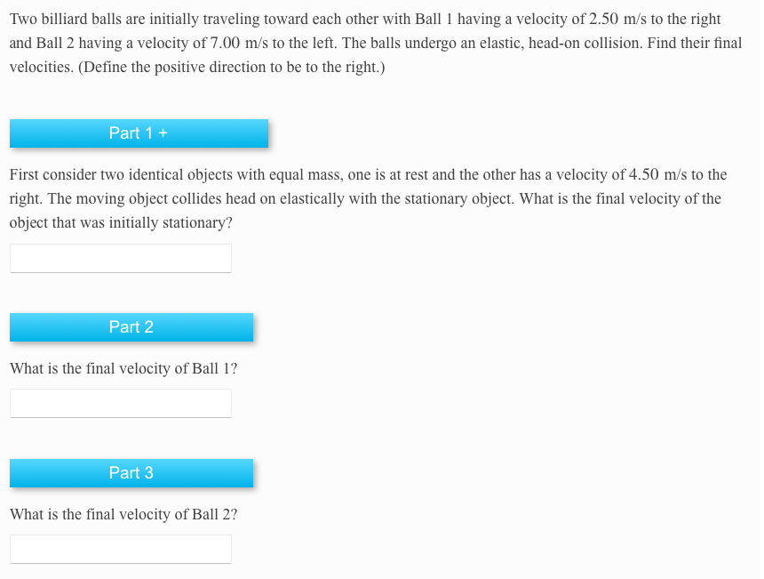 Solved Two billiard balls are initially traveling toward | Chegg.com