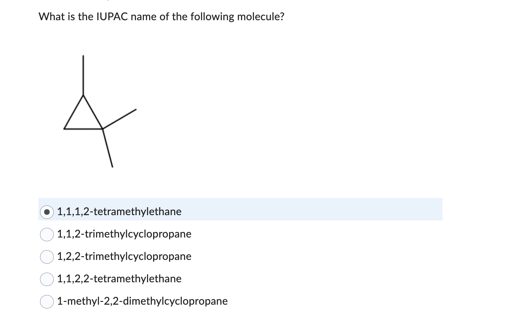 Solved What is the IUPAC name of the following molecule? | Chegg.com