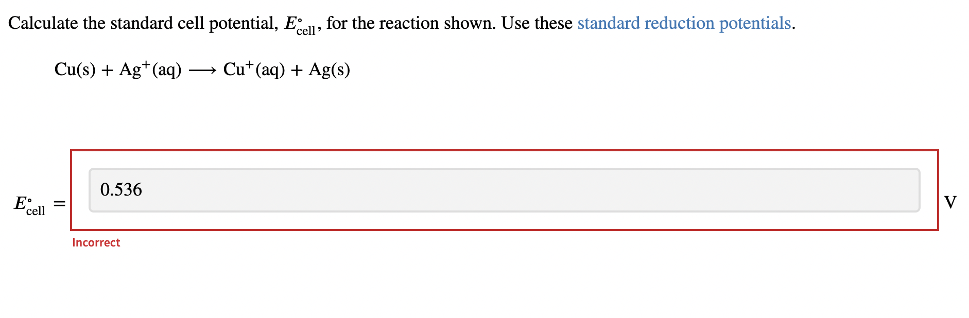 Solved Calculate The Standard Cell Potential Ecell ∘ For