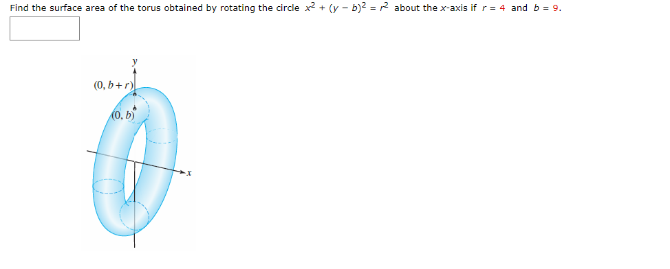 Solved Find the surface area of the torus obtained by | Chegg.com