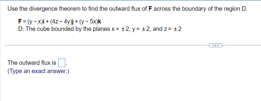 Solved Question content area topPart 1Use the divergence | Chegg.com