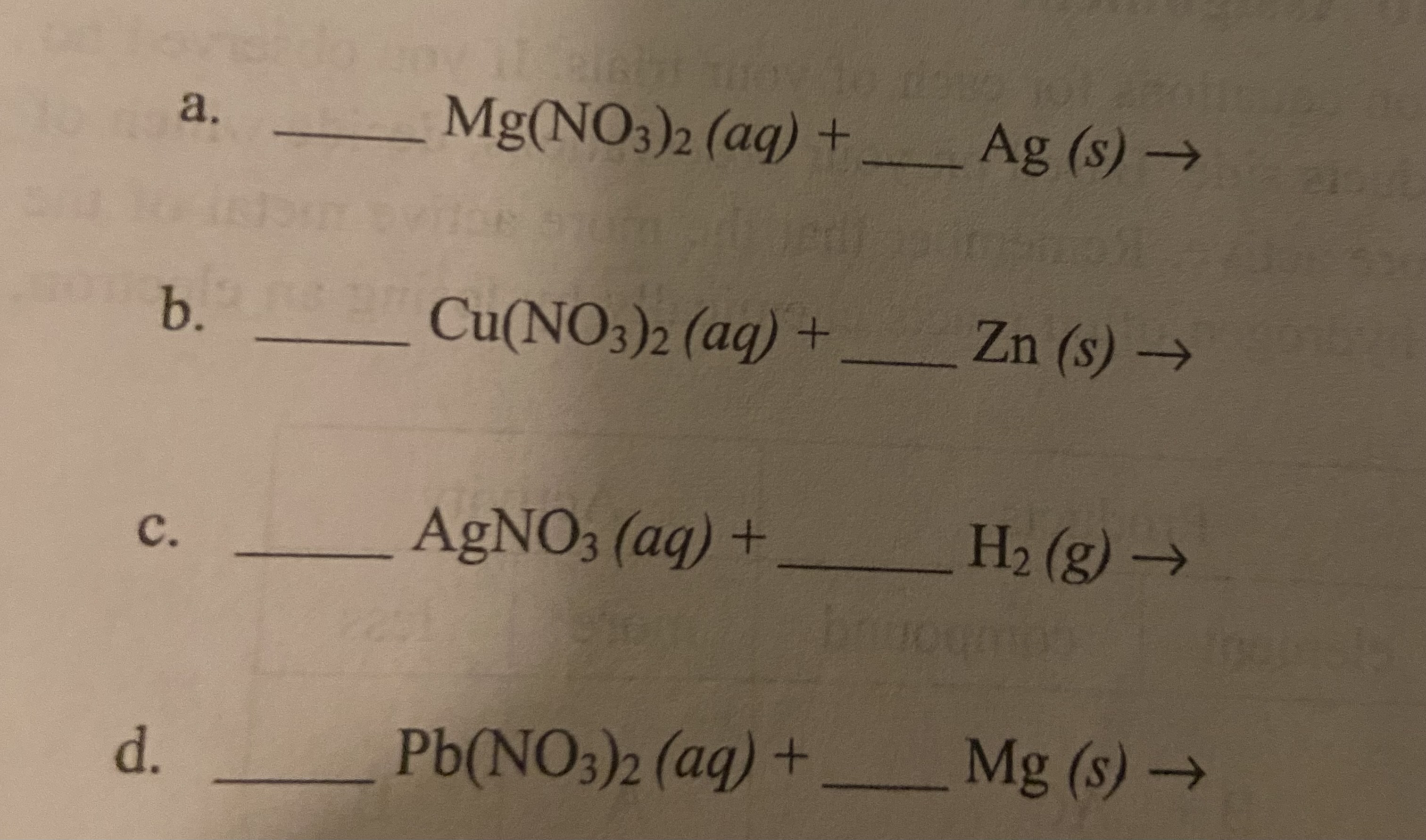 Solved Complete and balance the following reaction | Chegg.com