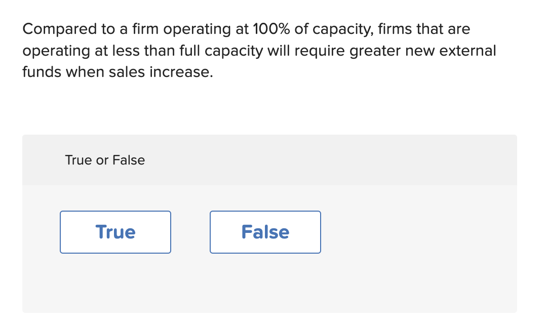 Solved Compared to a firm operating at 100% of capacity, | Chegg.com
