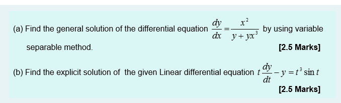 Solved (a) Find the general solution of the differential | Chegg.com