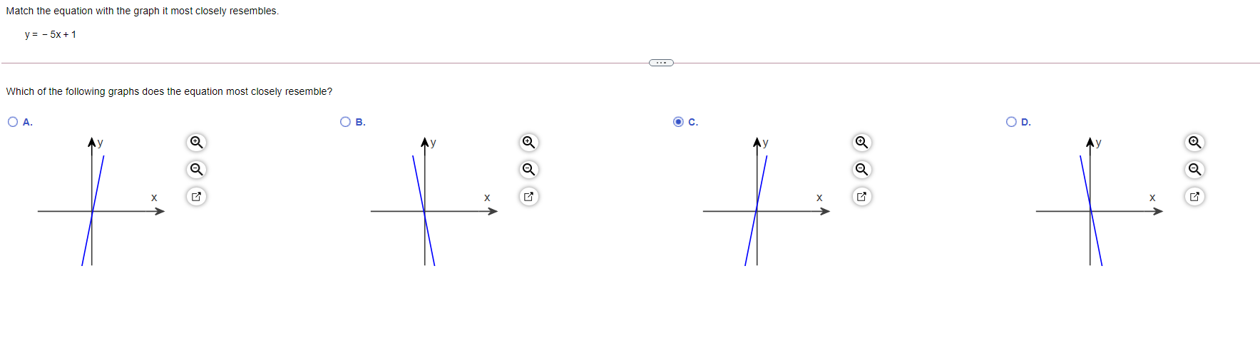 Solved Match the equation with the graph it most closely | Chegg.com