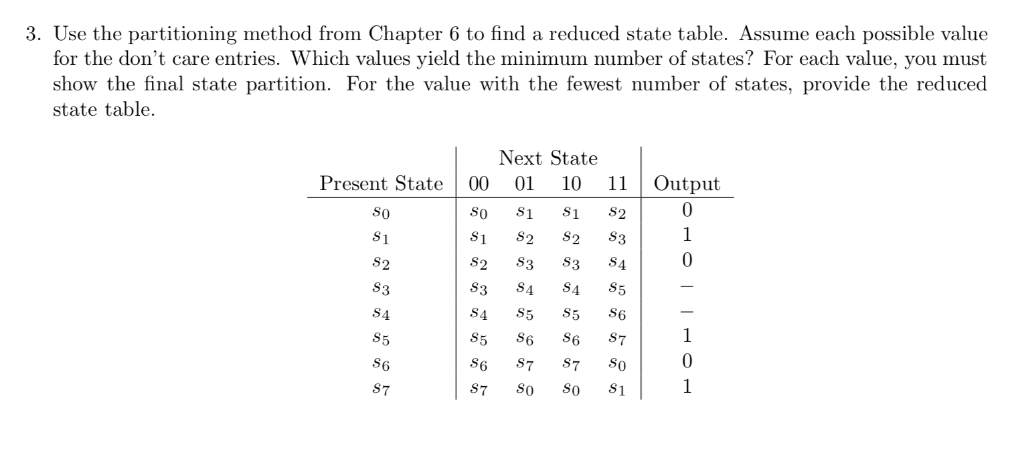 Solved 3. Use the partitioning method from Chapter 6 to find | Chegg.com
