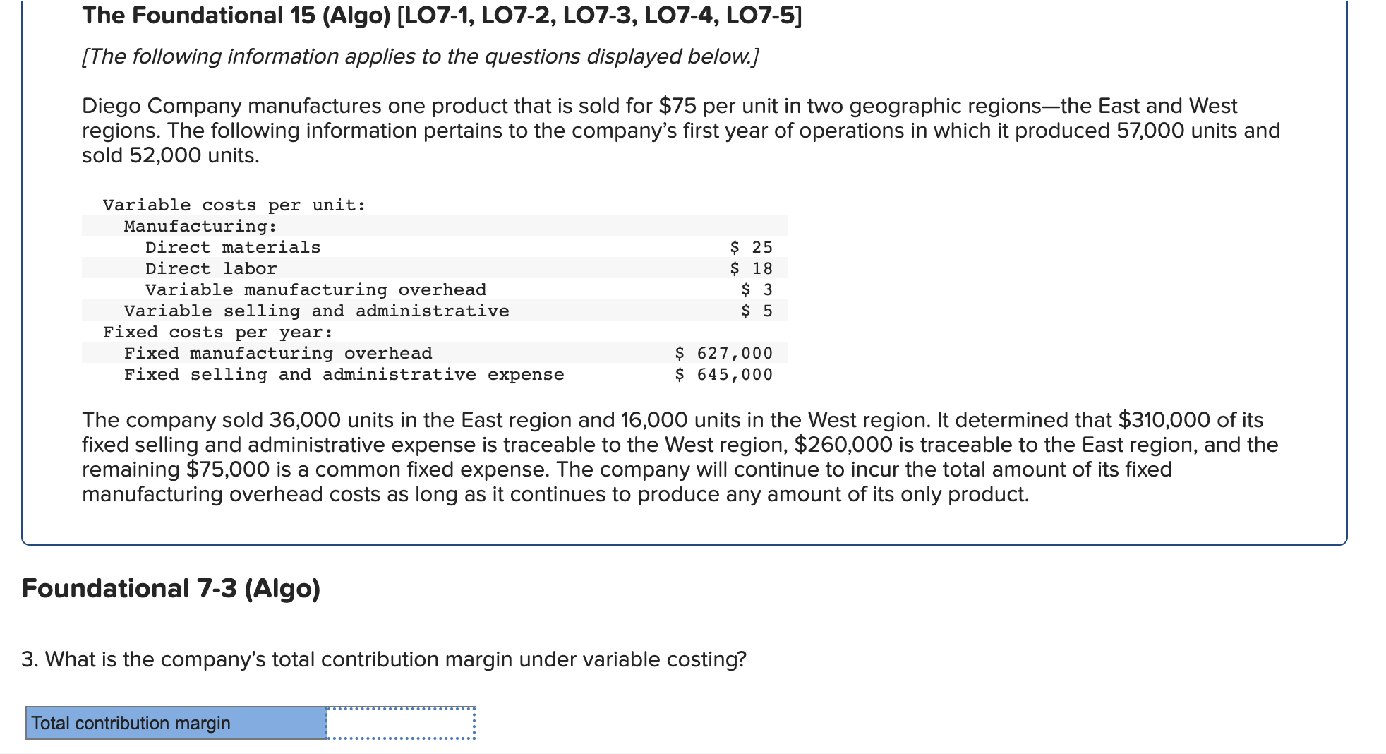 Solved The Foundational 15 (Algo) [LO7-1, LO7-2, L07-3, | Chegg.com