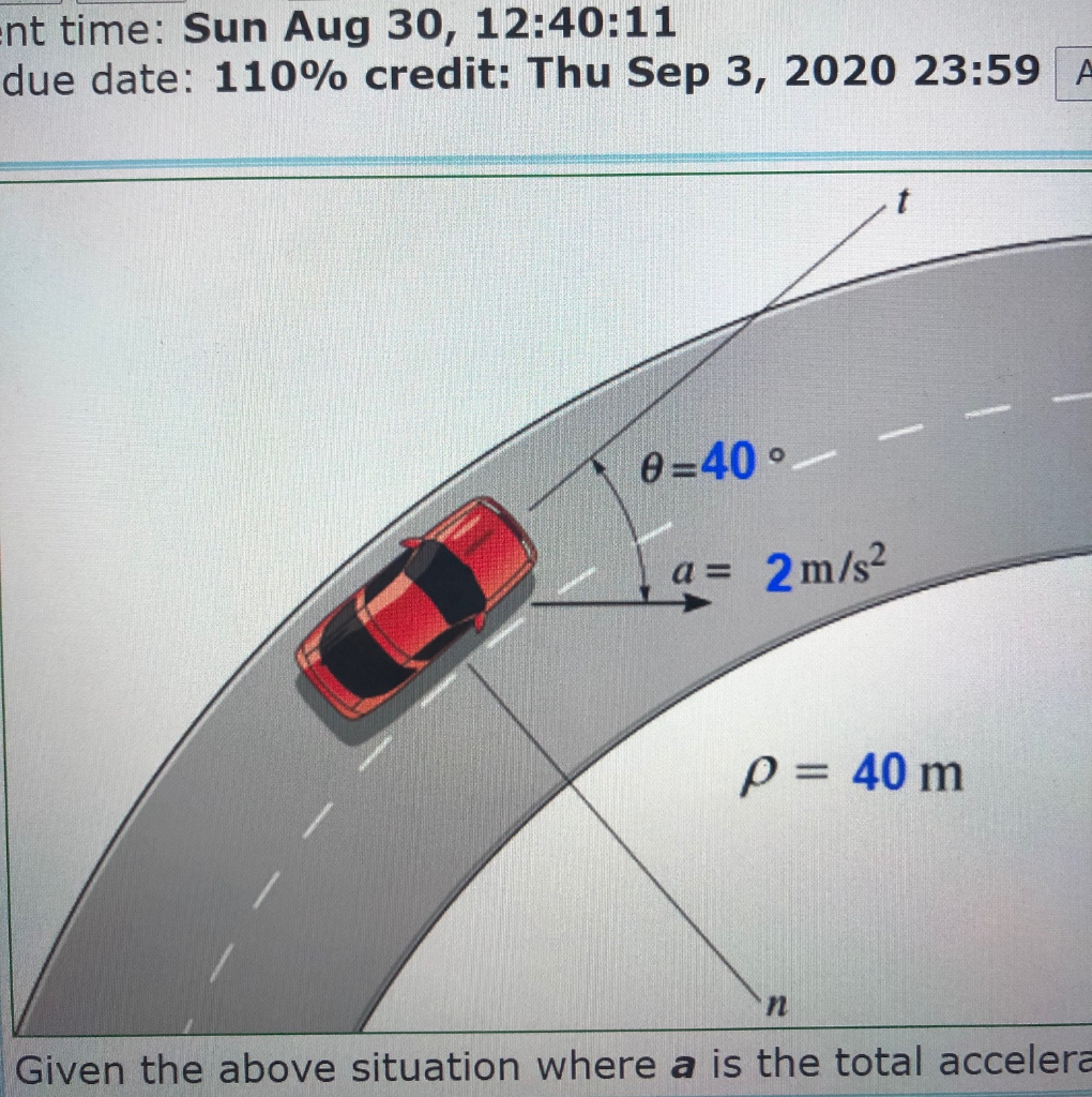 Solved Given the above situation where a is the | Chegg.com