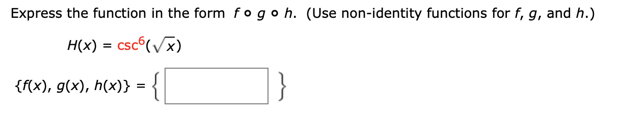 Solved Express the function in the form fog. (Use | Chegg.com