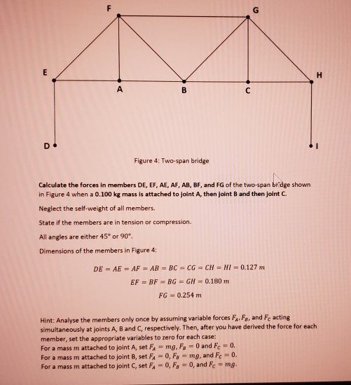Solved Figure 4: Two-span bridge Calculate the forces in | Chegg.com