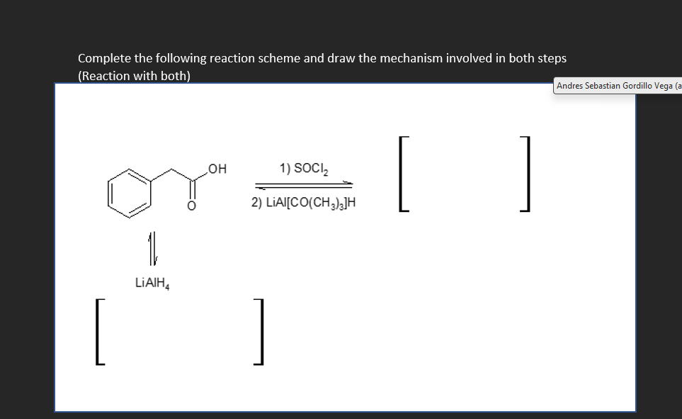 Solved Complete the following reaction scheme and draw the | Chegg.com