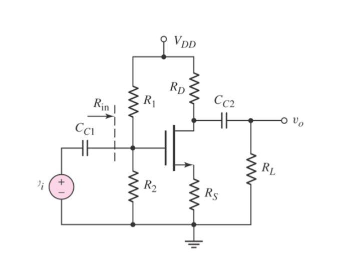Solved Q: The parameters of the common source circuit shown | Chegg.com