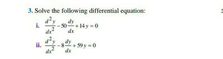 Solved 3. Solve the following differential equation: dy dy | Chegg.com