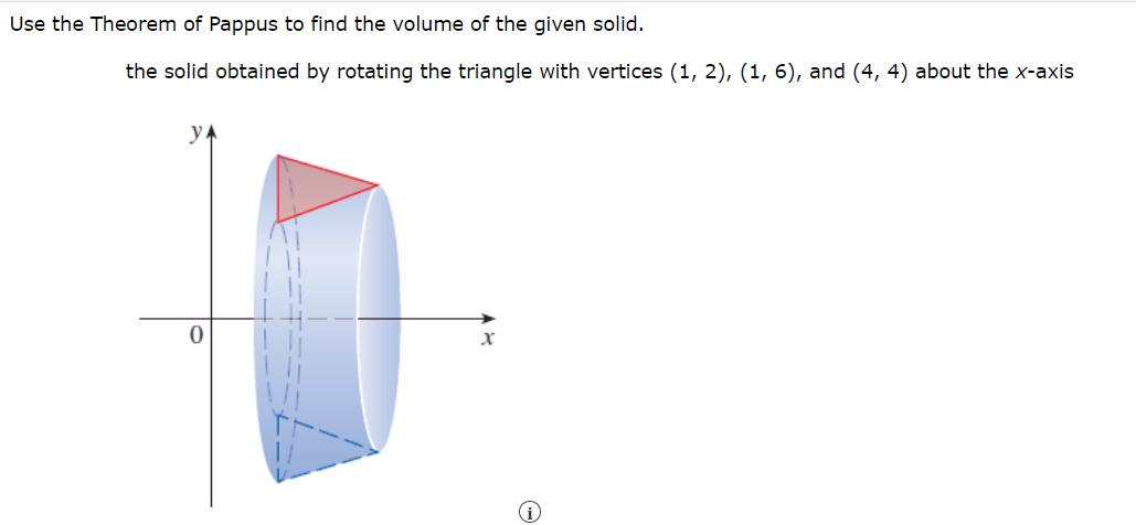 Solved Use the Theorem of Pappus to find the volume of the | Chegg.com