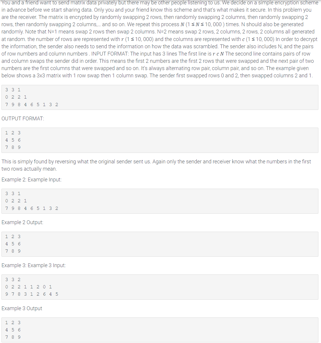 Solved You and a friend want to send matrix data privately | Chegg.com