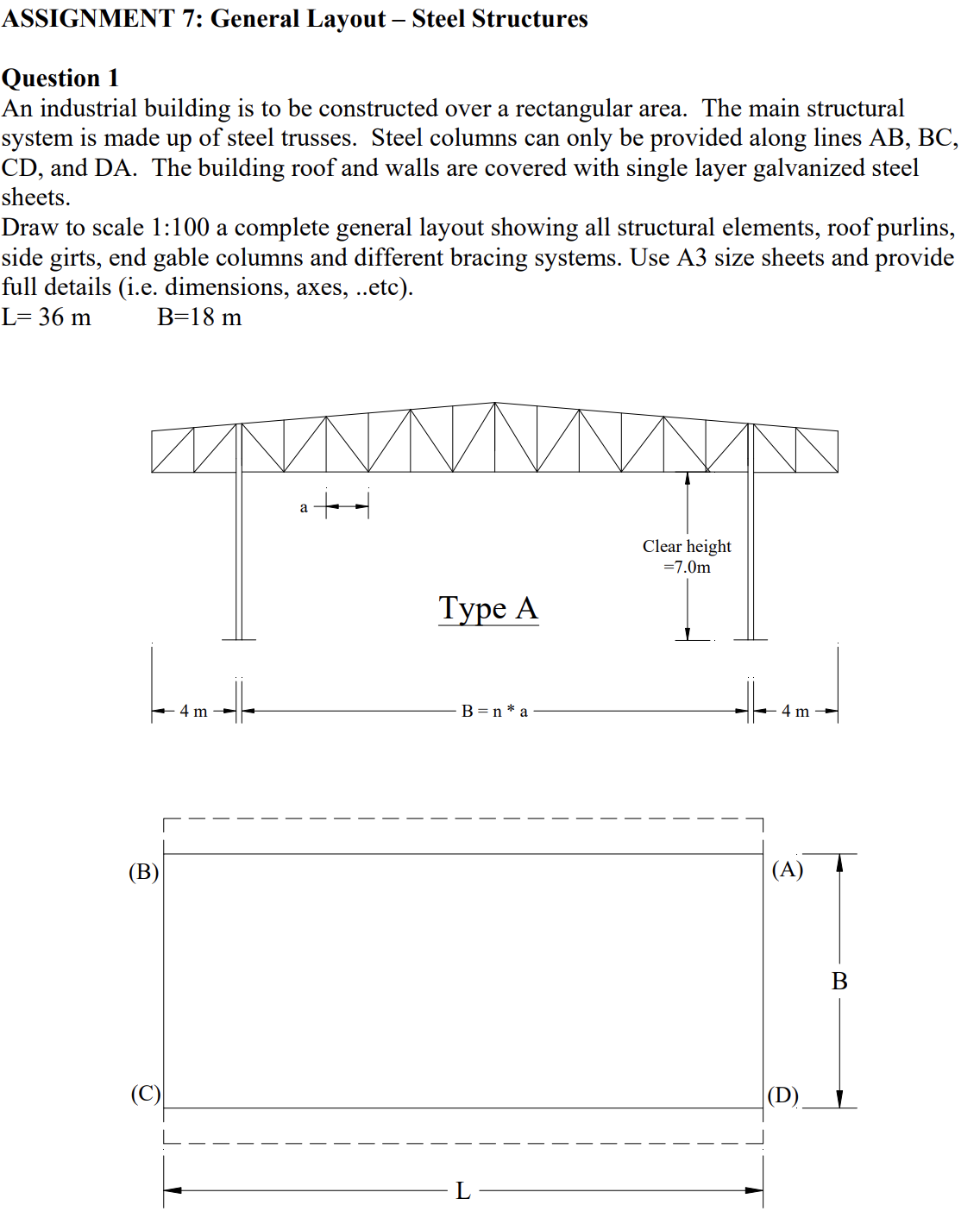 ASSIGNMENT 7: General Layout - Steel | Chegg.com
