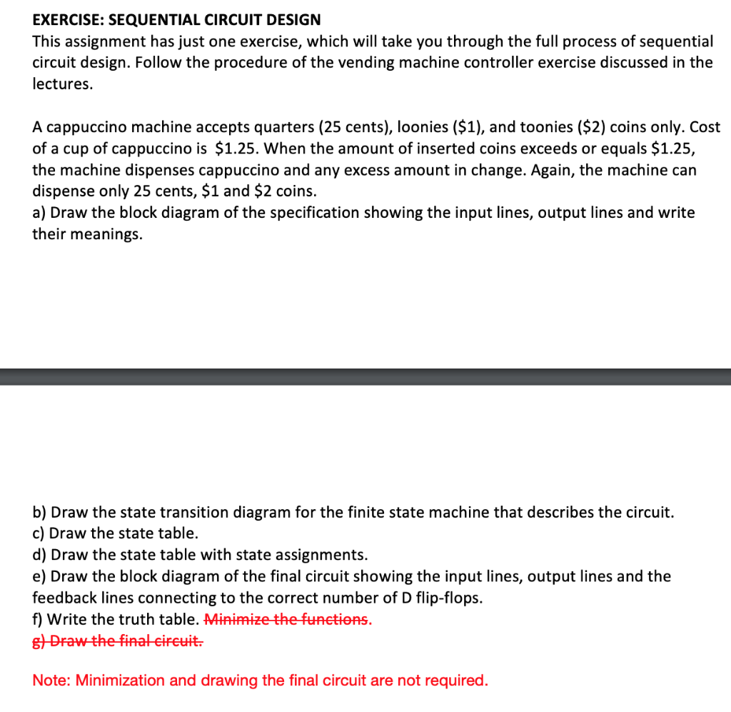EXERCISE: SEQUENTIAL CIRCUIT DESIGN This assignment | Chegg.com