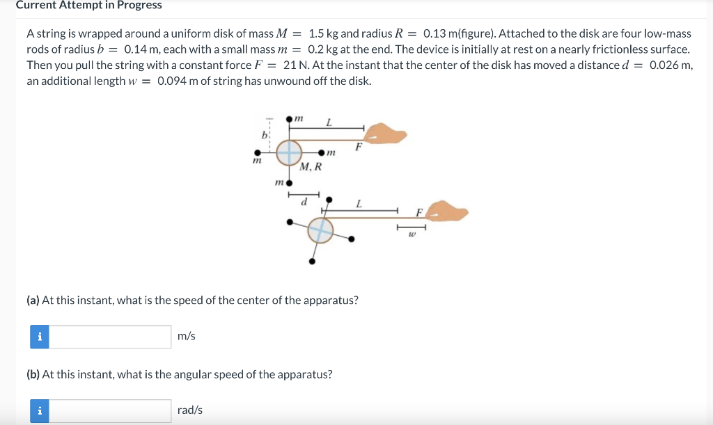 Solved Current Attempt in Progress A string is wrapped | Chegg.com