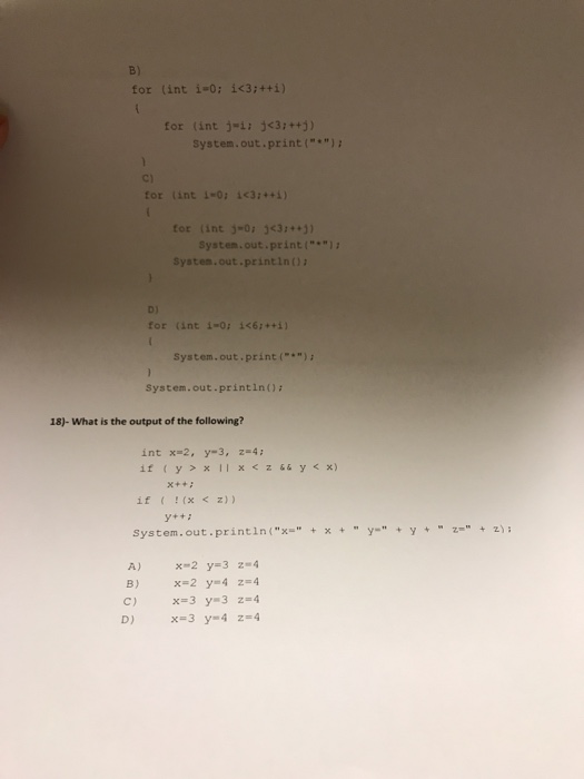 Solved 1 Which Of The Following Is Not A Valid Java 